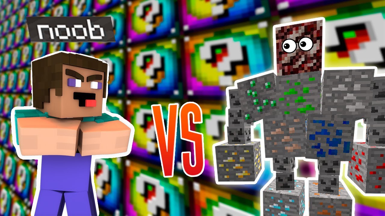 NOOB VS BOSS ORE | Minecraft Lucky Blocks Challenge #1 - YouTube