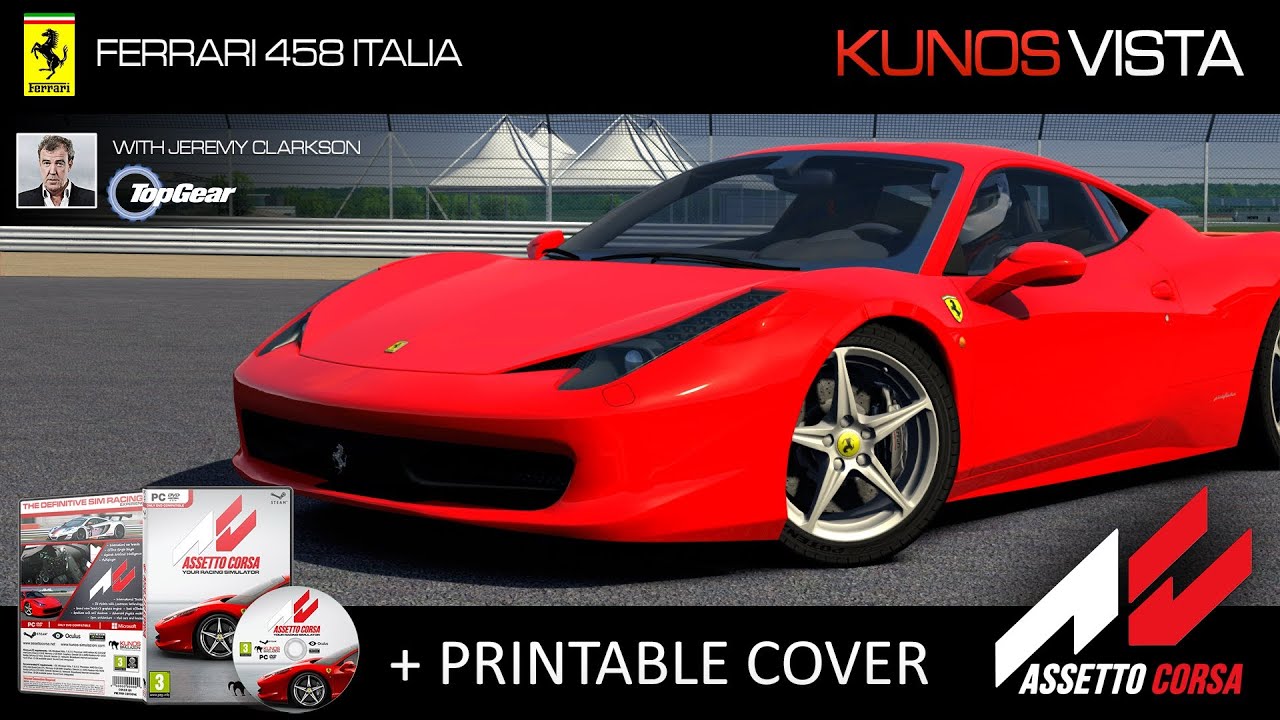 [ Assetto Corsa ] Kunos Vista | Ferrari 458 | Bonus Printable Cover ...