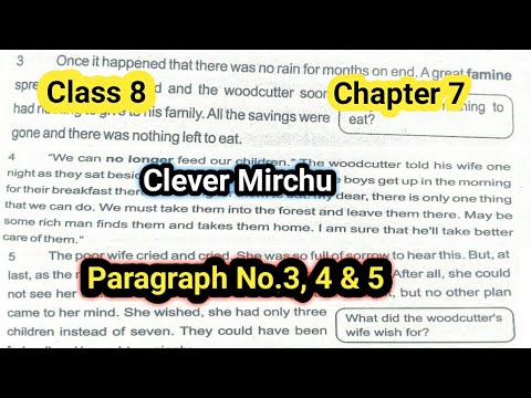 Class 8 English Chapter 7 (Clever Mirchu) Part 3 Text Reading and ...