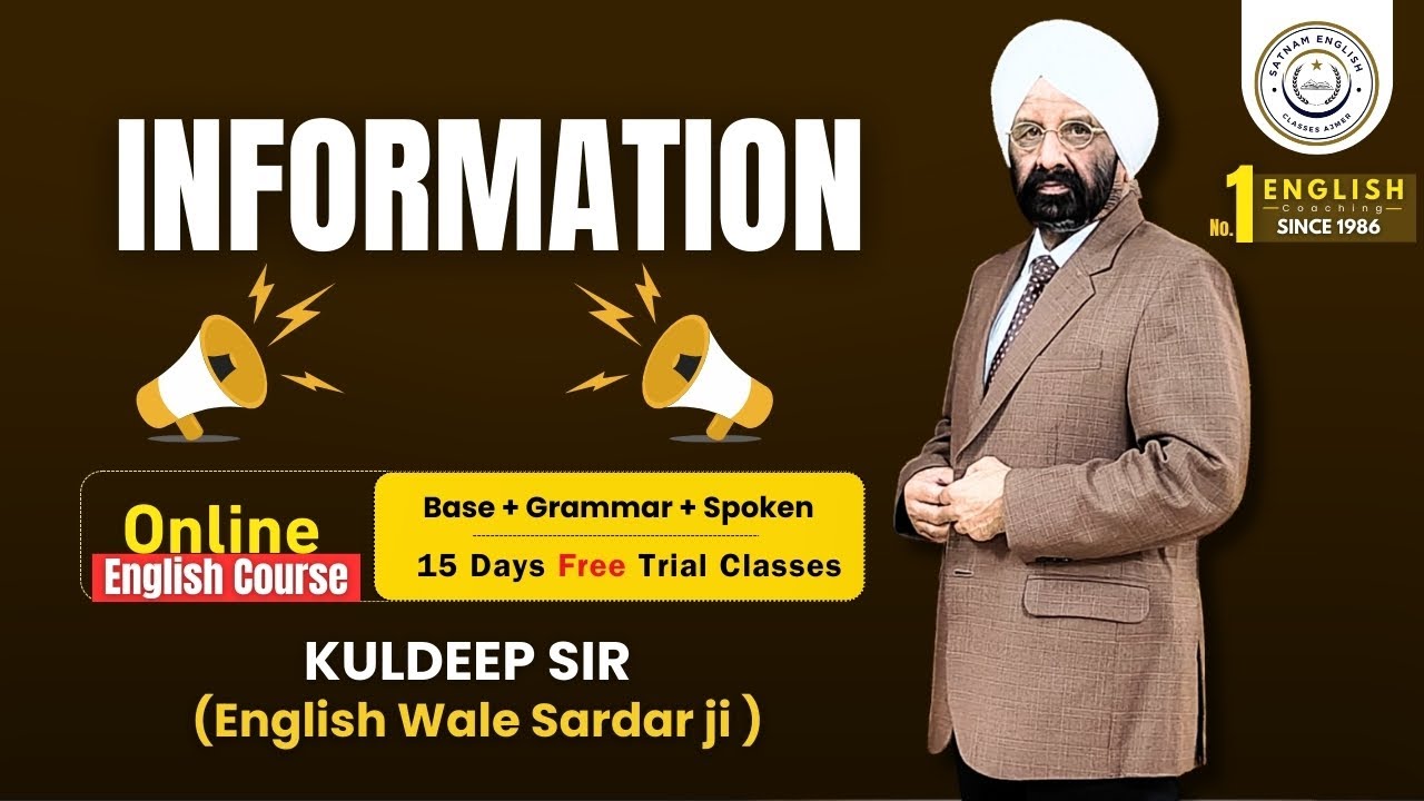 Information By English Wale Sardarji #english - YouTube