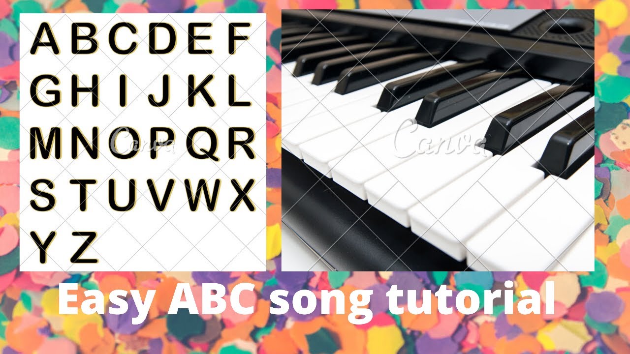 ABC song on 🎹keyboard. ABC song easy tutorial with notes on Piano by ...