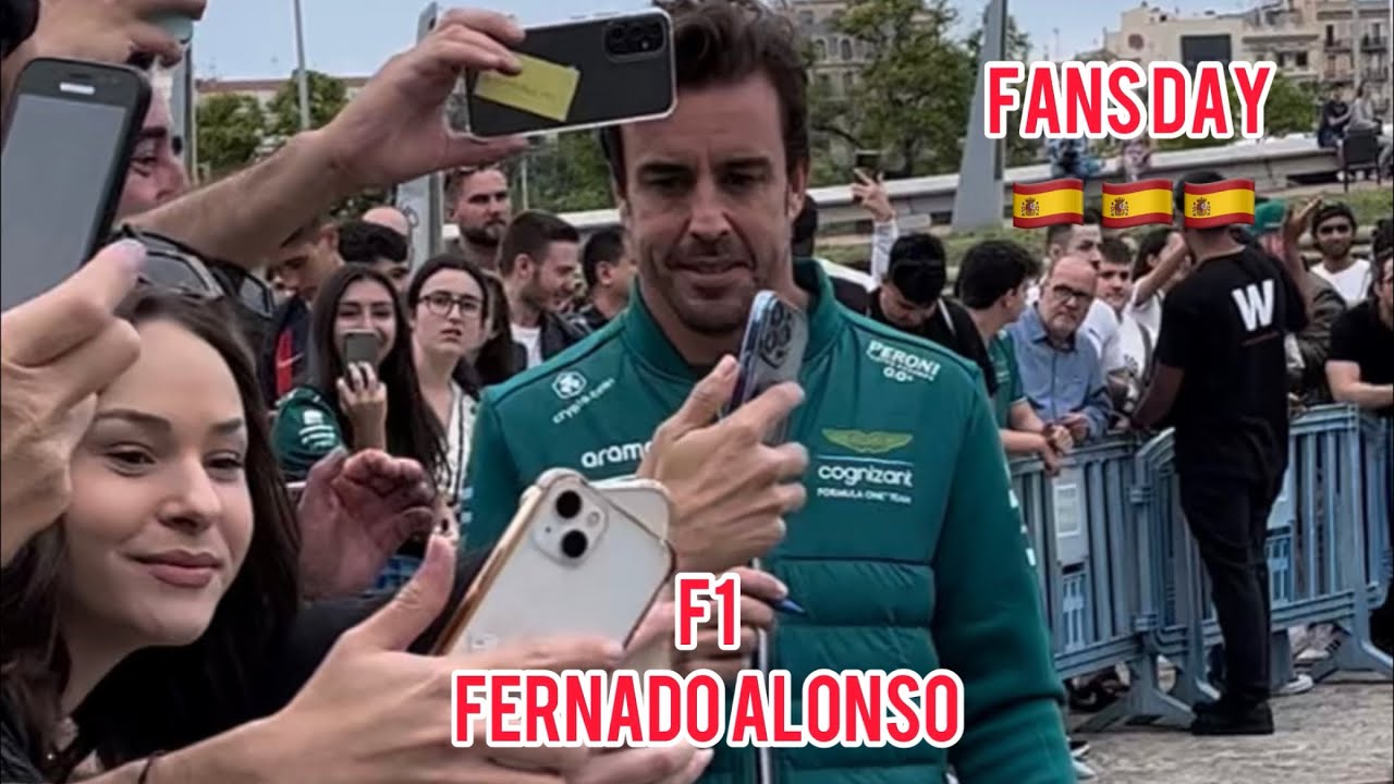 F1 Fernando Alonso / Fans Day in Port Vell Barcelona Spain - YouTube