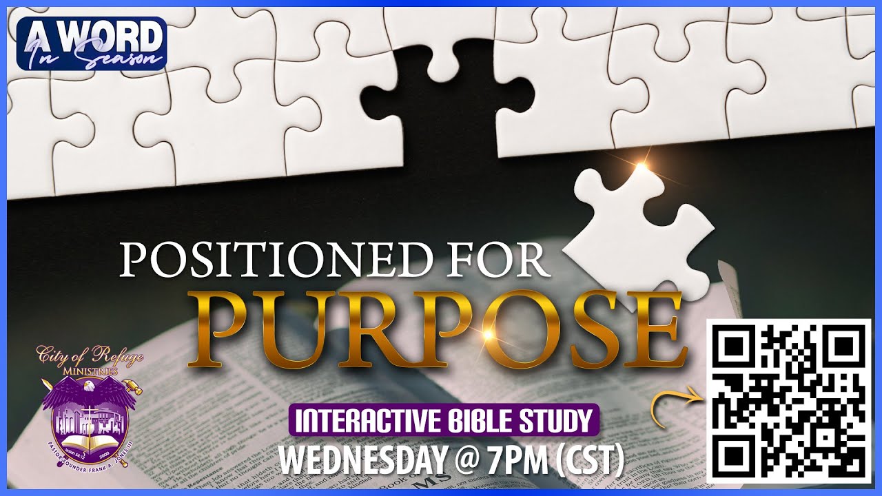 Positioned for Purpose | Dr. Frank Jones III | Wednesday, November 5 ...