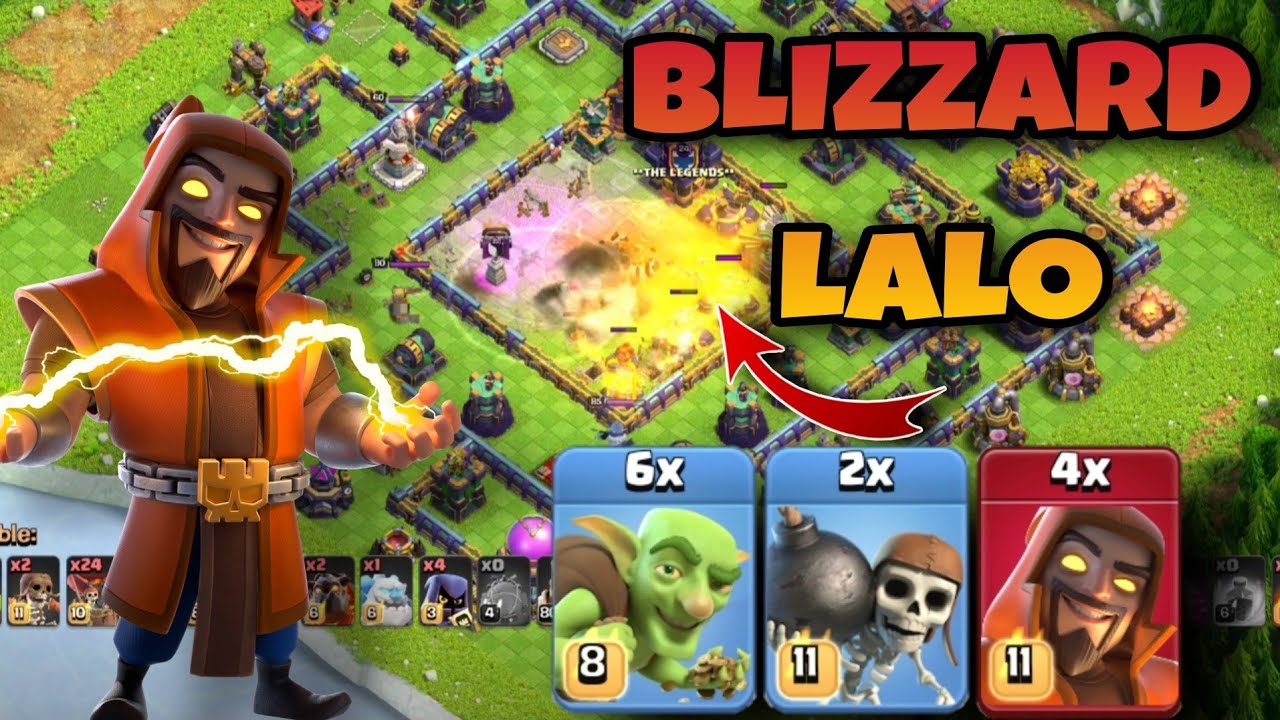 Th15 Blizzard Lalo Attack strategy (clash of clans) coc - YouTube