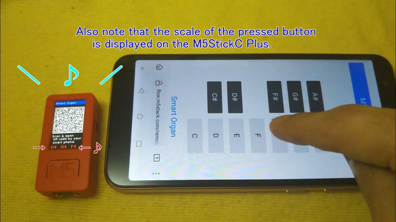 Arduino M5StickC Plus smart organ demo - YouTube