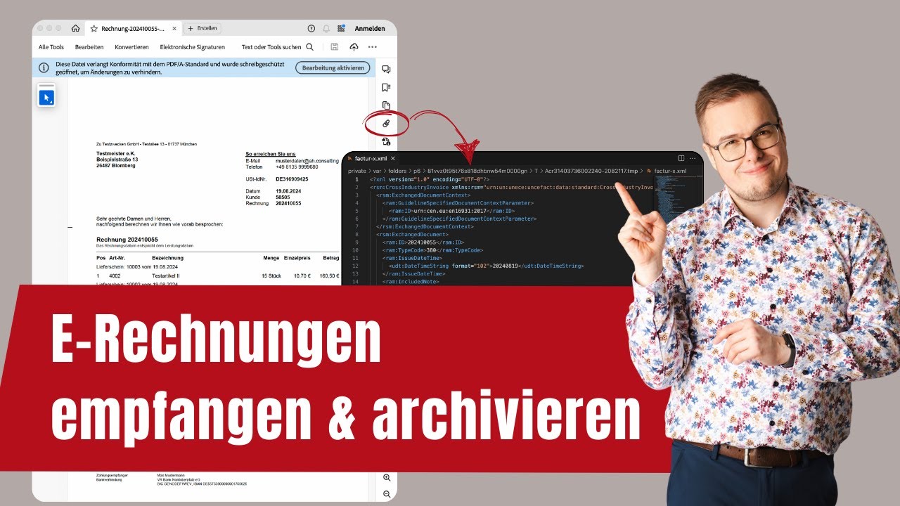 In 3 Schritten E-Rechnungen empfangen & verarbeiten (mit DATEV) - YouTube