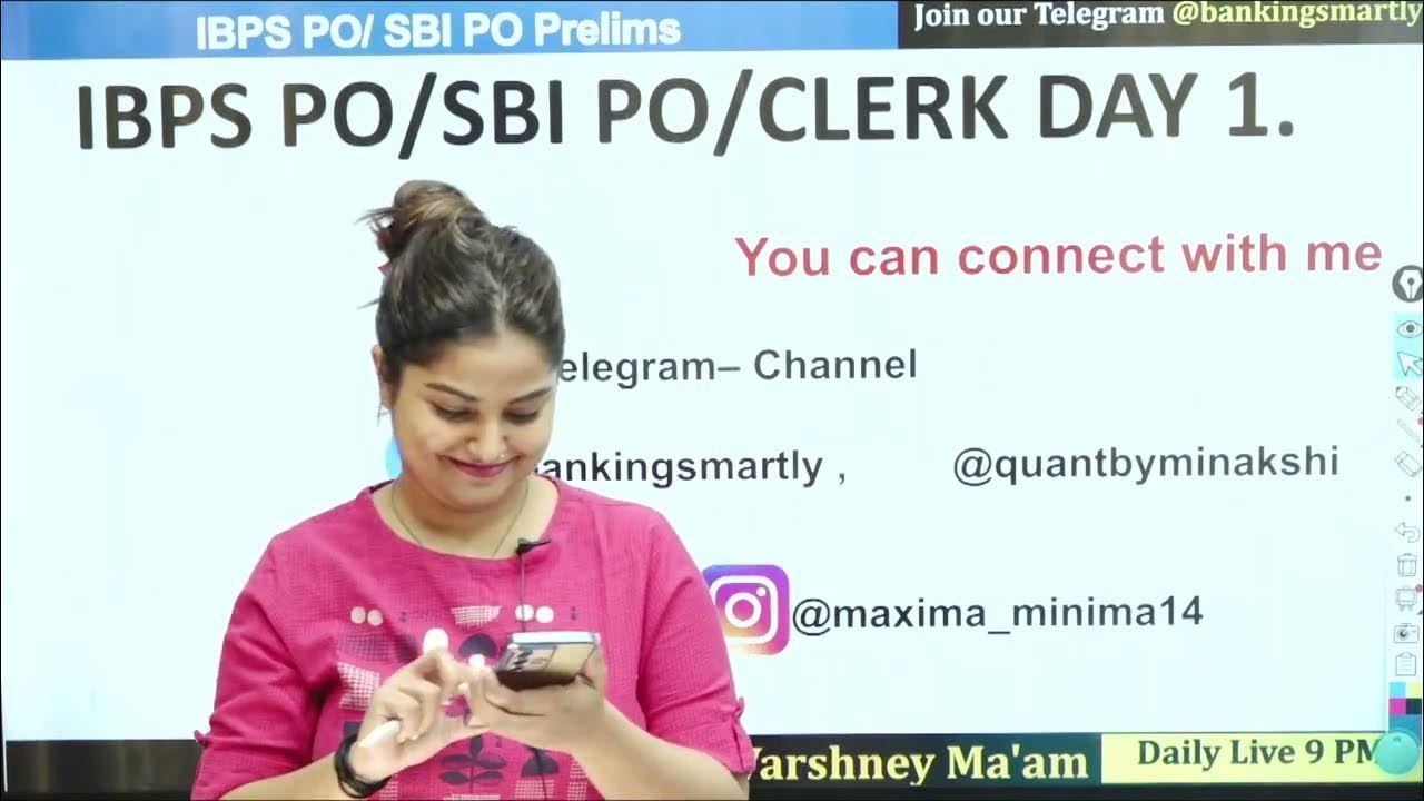 IBPS PO/ SBI PO/Clerk Prelims | Arithmetic| DI | Speed Maths | Class-1 | Minakshi Varshney - YouTube