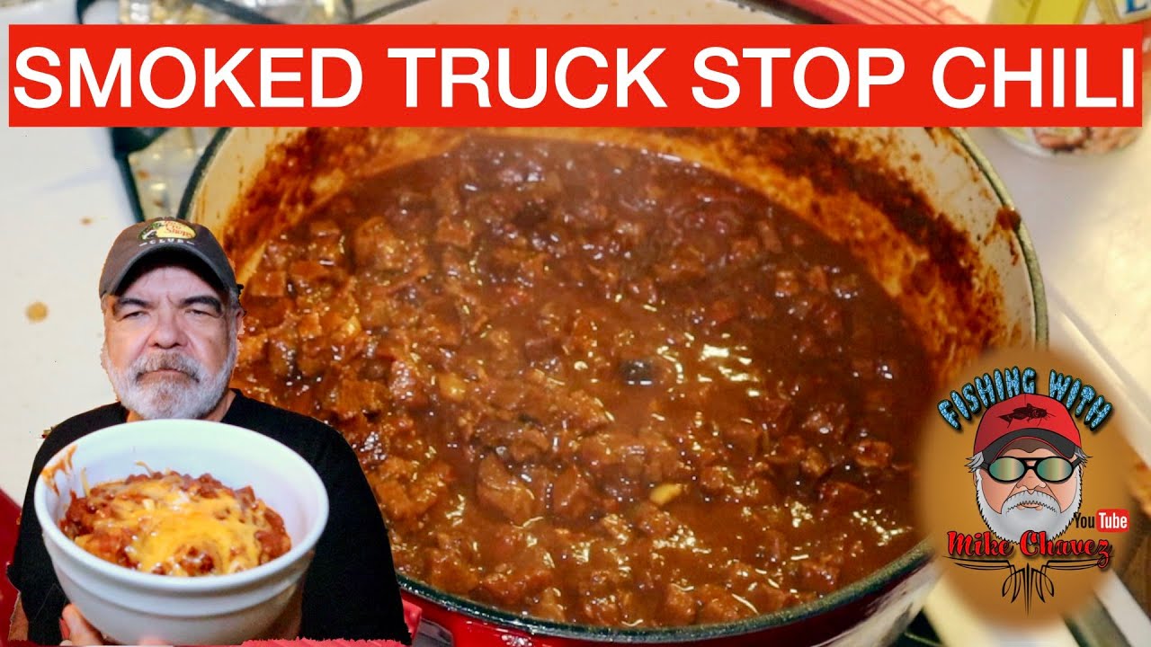 Smoked Truck Stop Chili With Homemade Corn Bread - YouTube