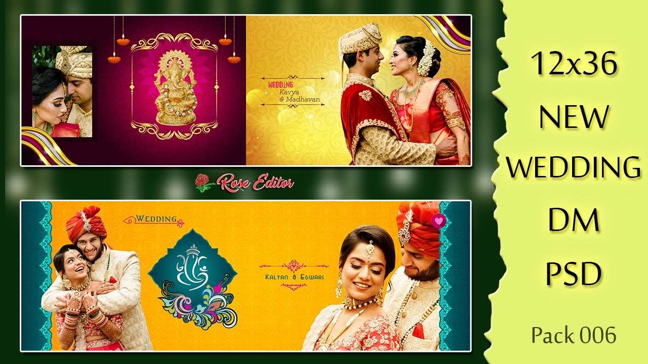 12x36 new wedding DM PSD Pack 006 - YouTube