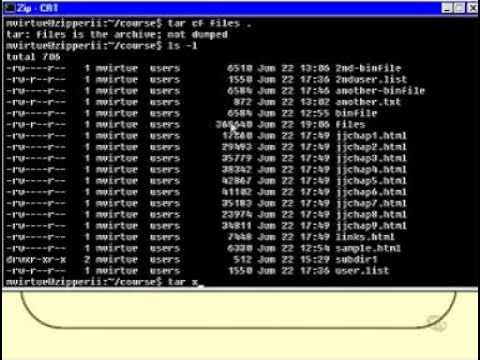 Linux and Unix Basics : Archiving Files - YouTube