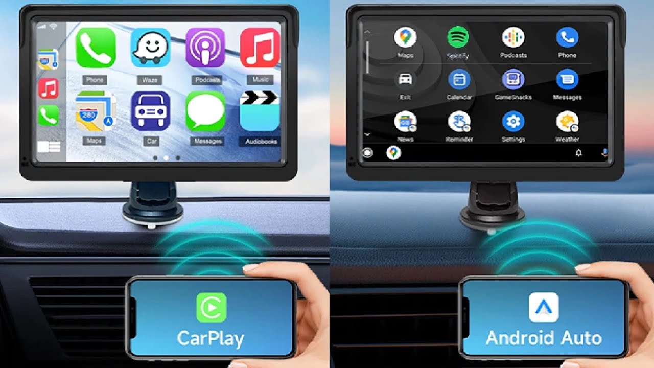 Como ligar ecrã para carro com Android auto e Apple car play modelo X47 ...