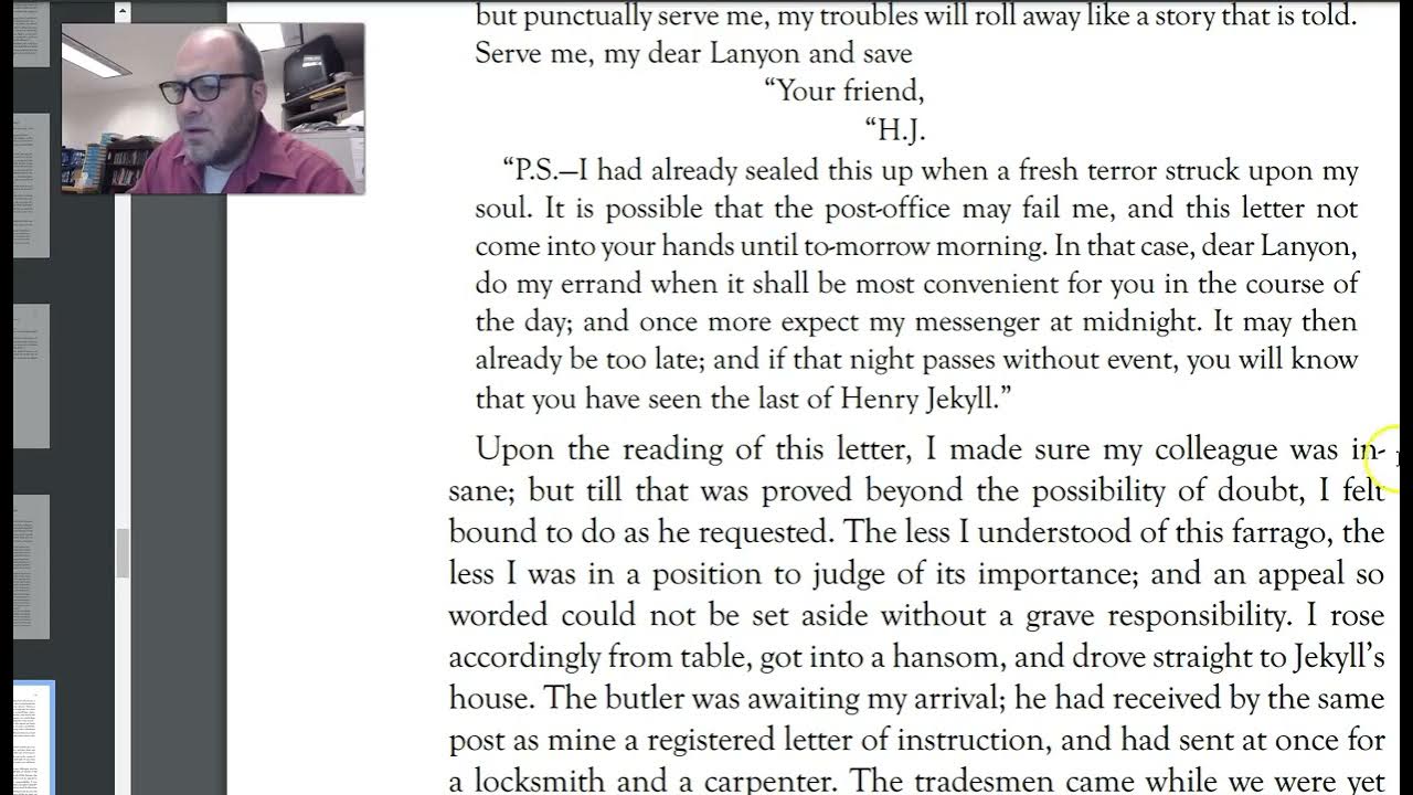 The Strange Case of Dr. Jekyll and Mr. Hyde: Ch 9 "Dr. Lanyon's ...