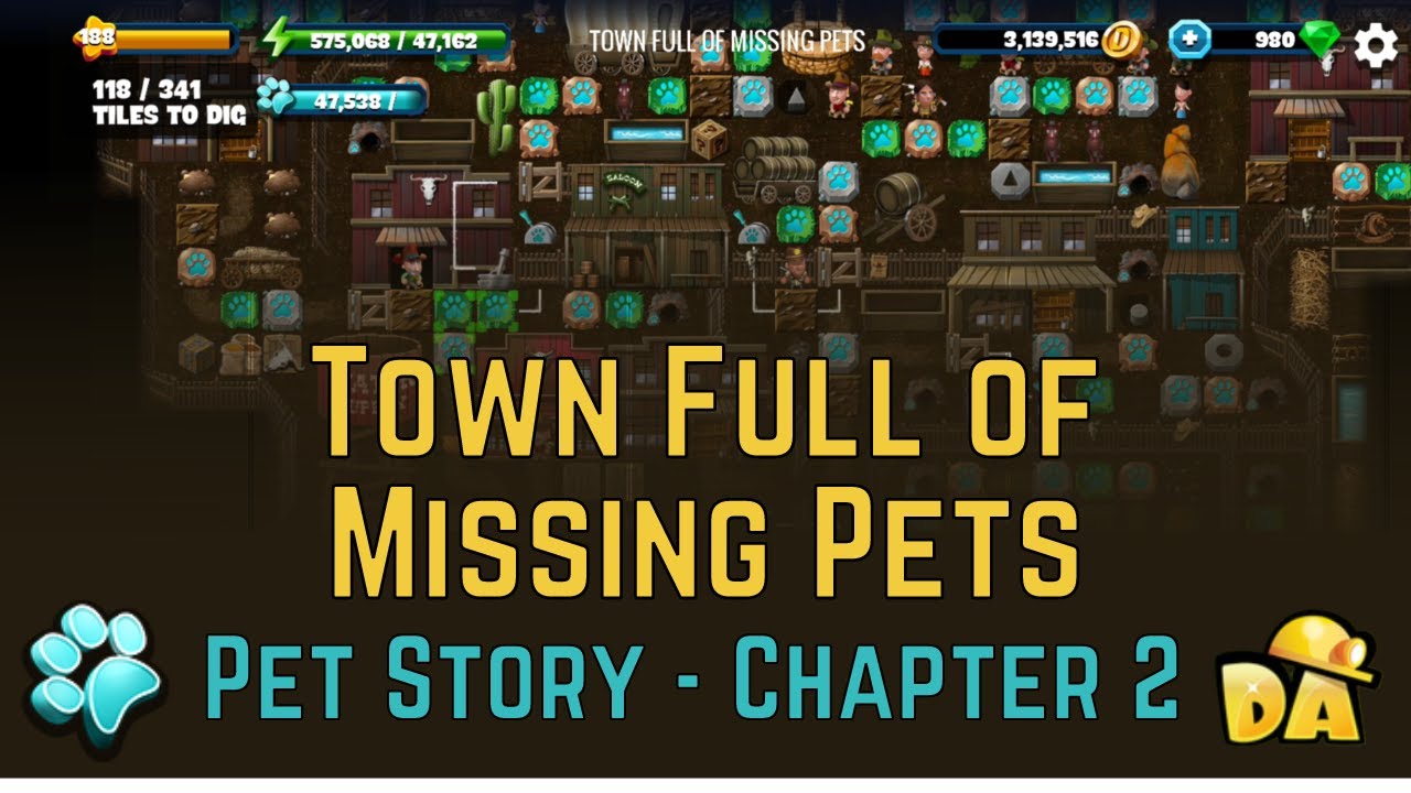 Town Full of Missing Pets - #2 Pets Chapter 2 - Diggy's Adventure - YouTube