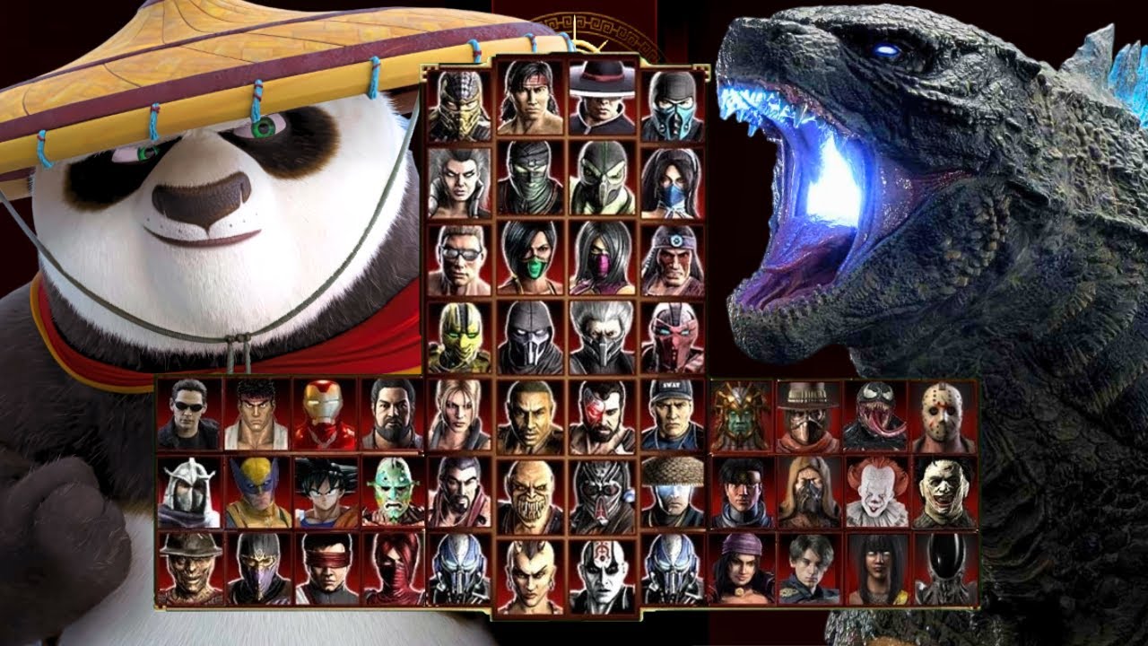 Mortal Kombat 9 - PO KUNG FU PANDA 🐼 & GODZILLA 🐊 - Expert Tag Ladder ...