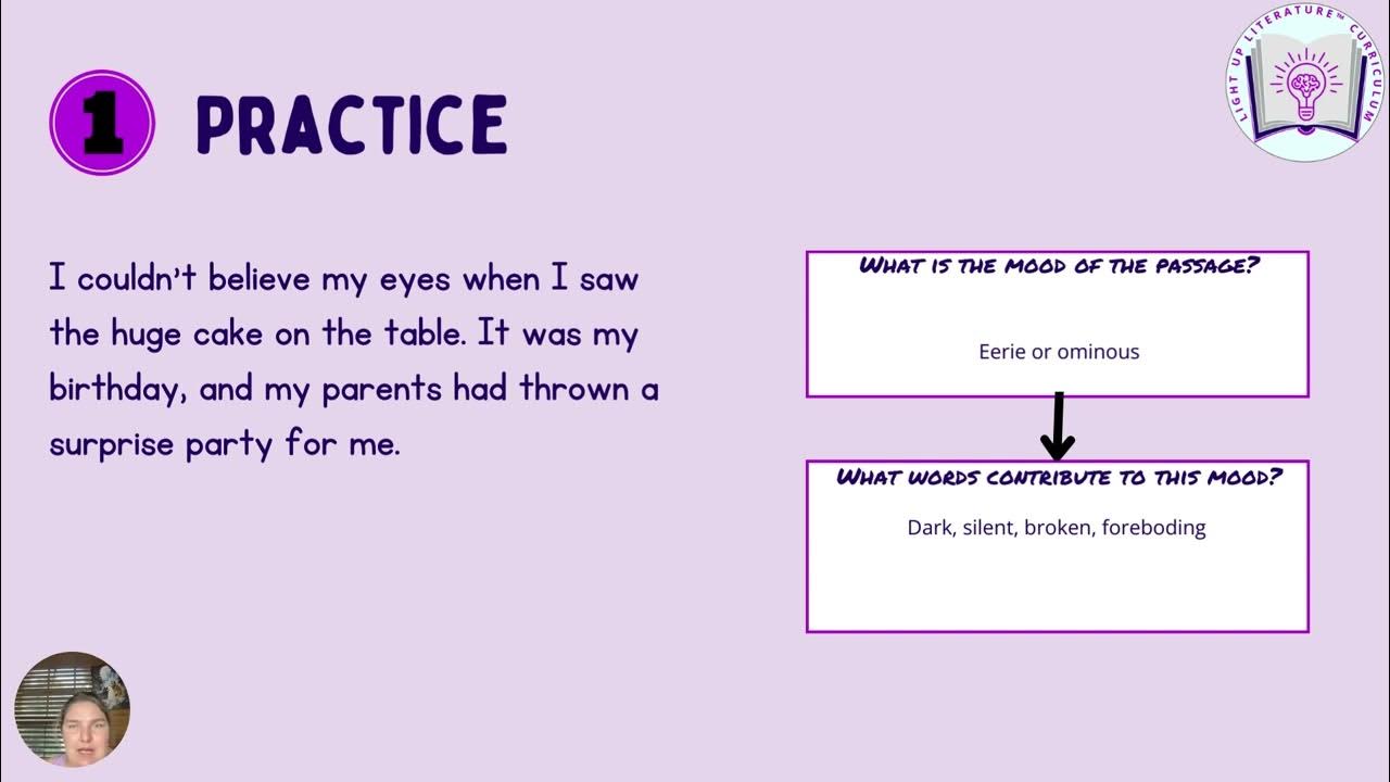 Understanding Tone and Mood 3 practice examples 6th Grade ELA and ...