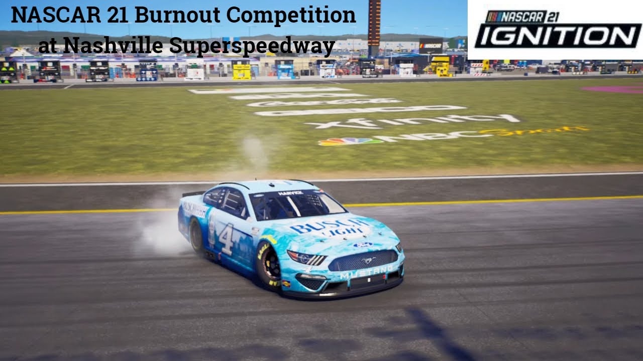 NASCAR 21 Burnout Competition at Nashville Superspeedway - YouTube