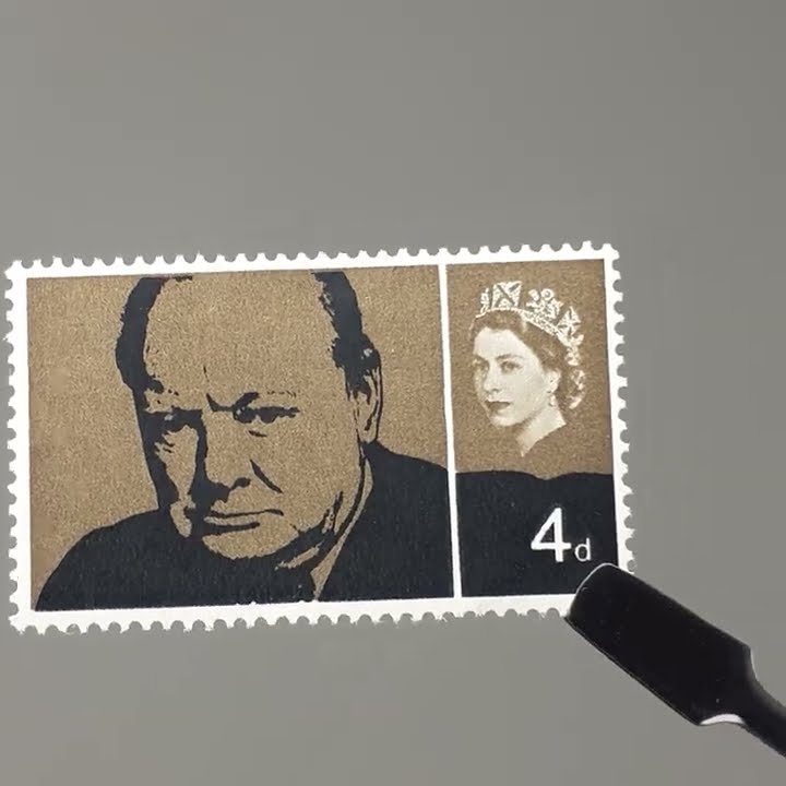 1965 4d Elizabeth II Stamp United Kingdom Sir Winston Churchill - YouTube