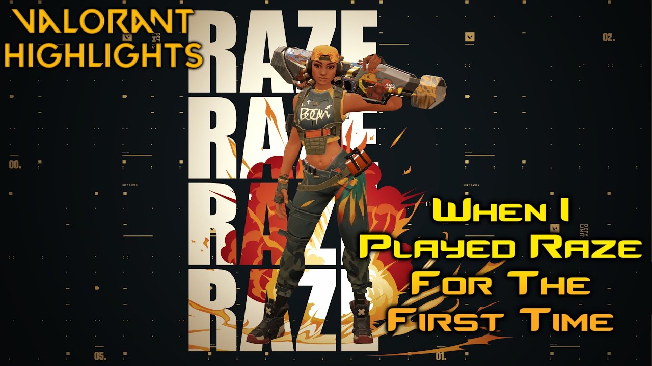 When i played raze for the first time- Valorant highlights - YouTube