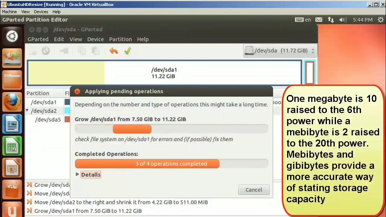 Extend Ubuntu Disk Volume with GParted after Resizing Hard Drive HD00 - YouTube