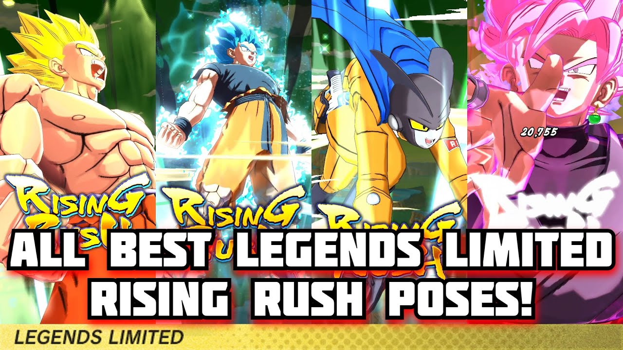 All Best Legends Limited Rising Rush Poses in Dragon Ball Legends - YouTube