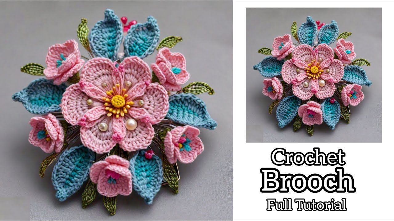 So pretty Crochet Brooch easy pattern _ Eye Catching Crochet Brooch ...