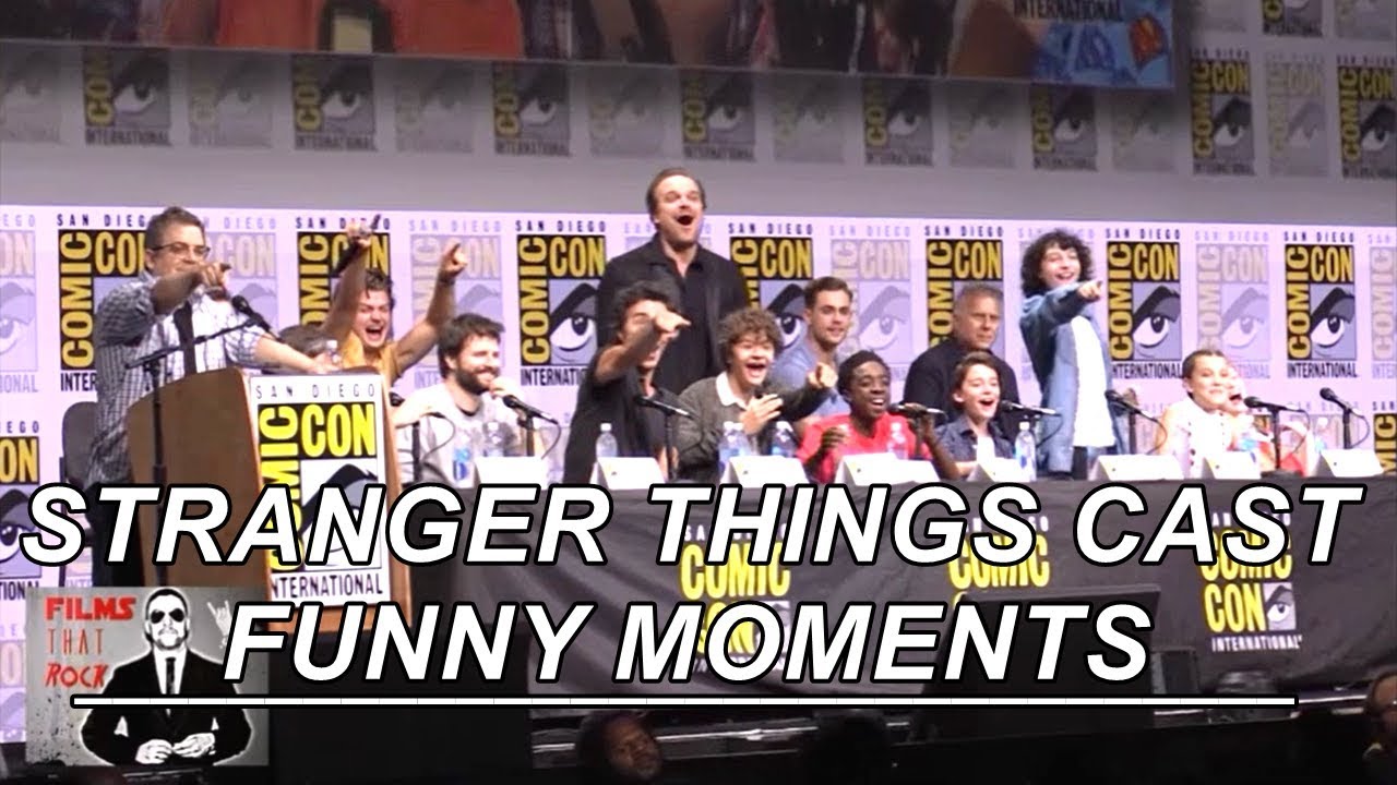 STRANGER THINGS Cast Funny Moments - YouTube