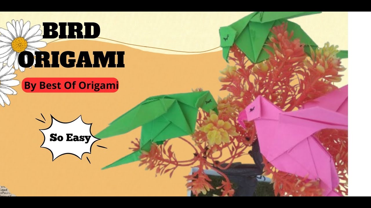 HOW TO MAKE PAPER OF BIRD ? || TUTORIAL BIRD PAPER || EASY PAPER || DIY ...