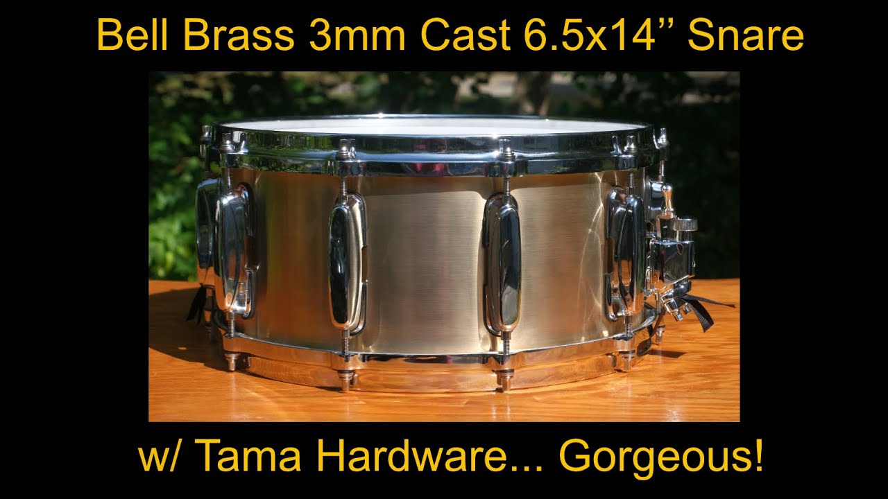 Bell Brass 3mm Cast 6.5x14’’ Snare Drum With Tama Hardware Gorgeous ...