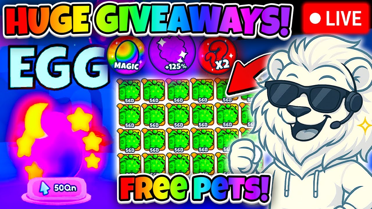 🎉 FREE PETS & HUGE GIVEAWAYS IN REBIRTH CHAMPIONS ULTIMATE (ROBLOX ...