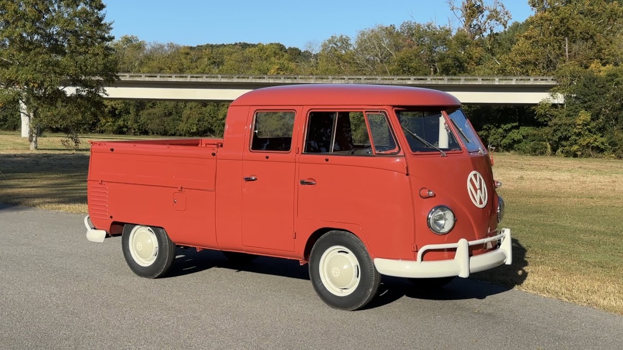 1961 Volkswagen Double Cab Pickup Bus Walk Around and START! - YouTube