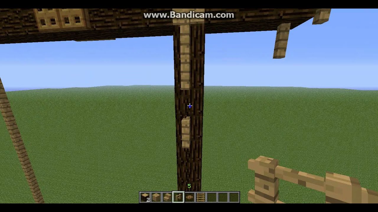 minecraft: how to build a construction crane - YouTube