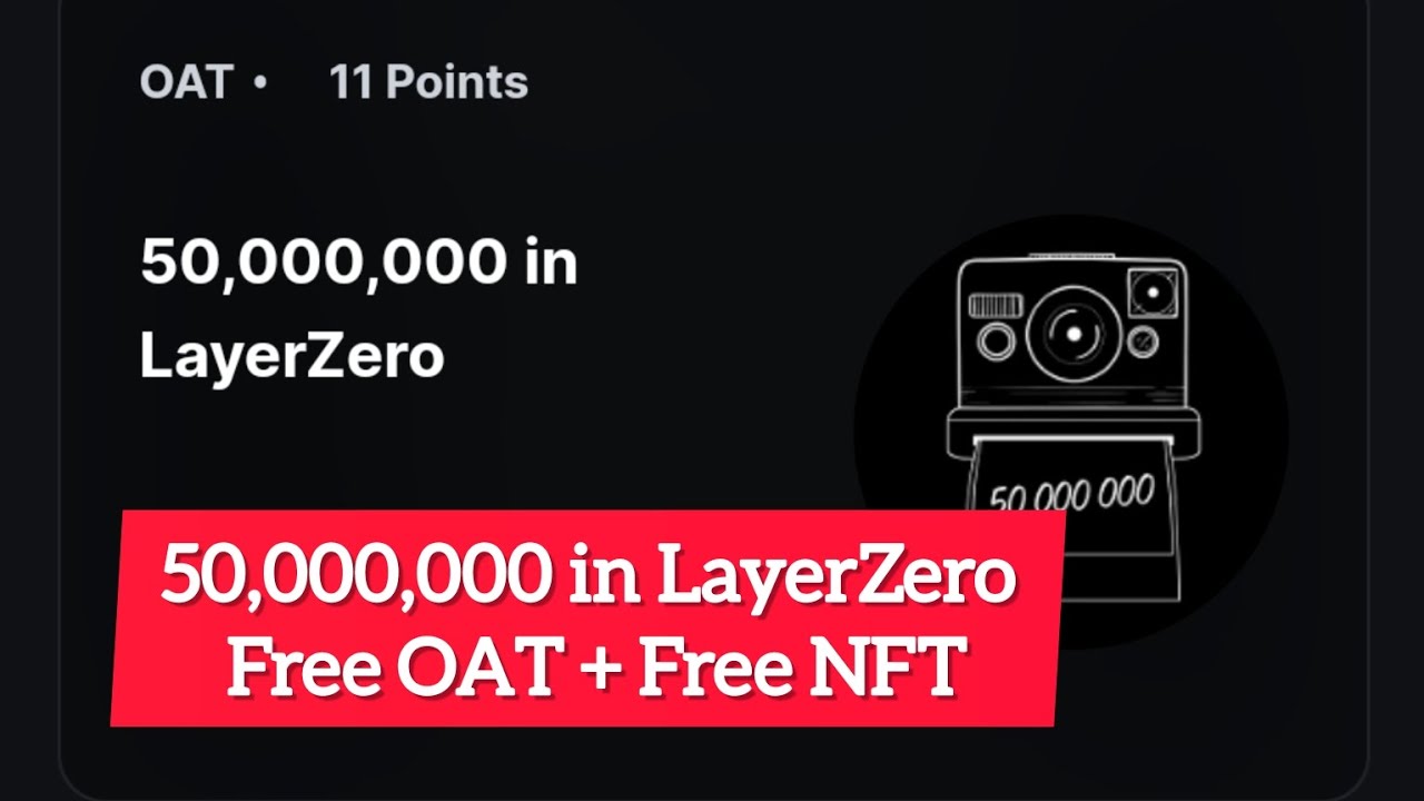New Airdrop: Free LayerZero NFT x 50,000,0000 Airdrop tokens x Galxe OAT 🔥🔥 - YouTube