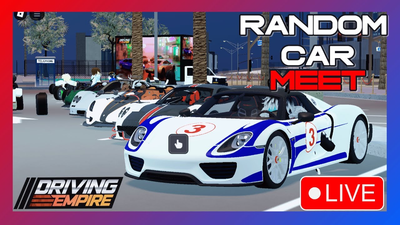 Attending random car meets(Driving Empire) | LIVE - YouTube