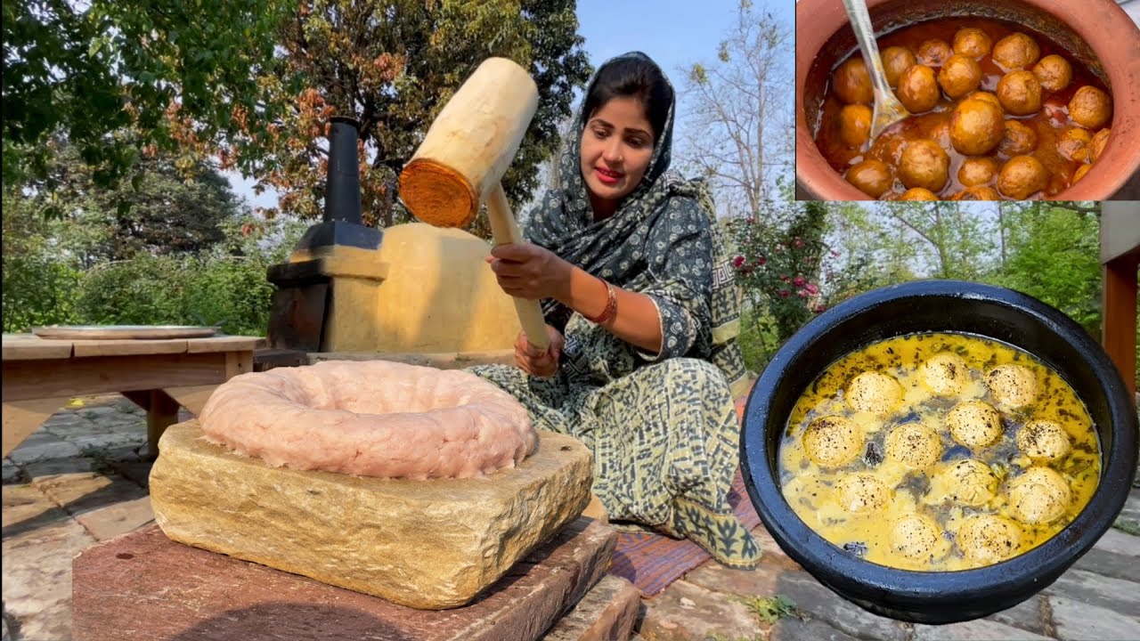 Making Chicken Goshtaba and Rista recipe ll Traditional Kashmiri ...