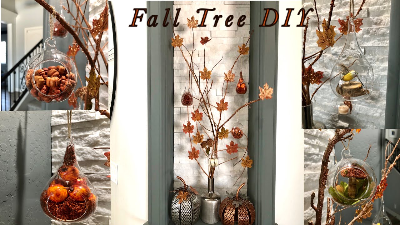 Fall Decor Ideas: DIY fall tree - YouTube