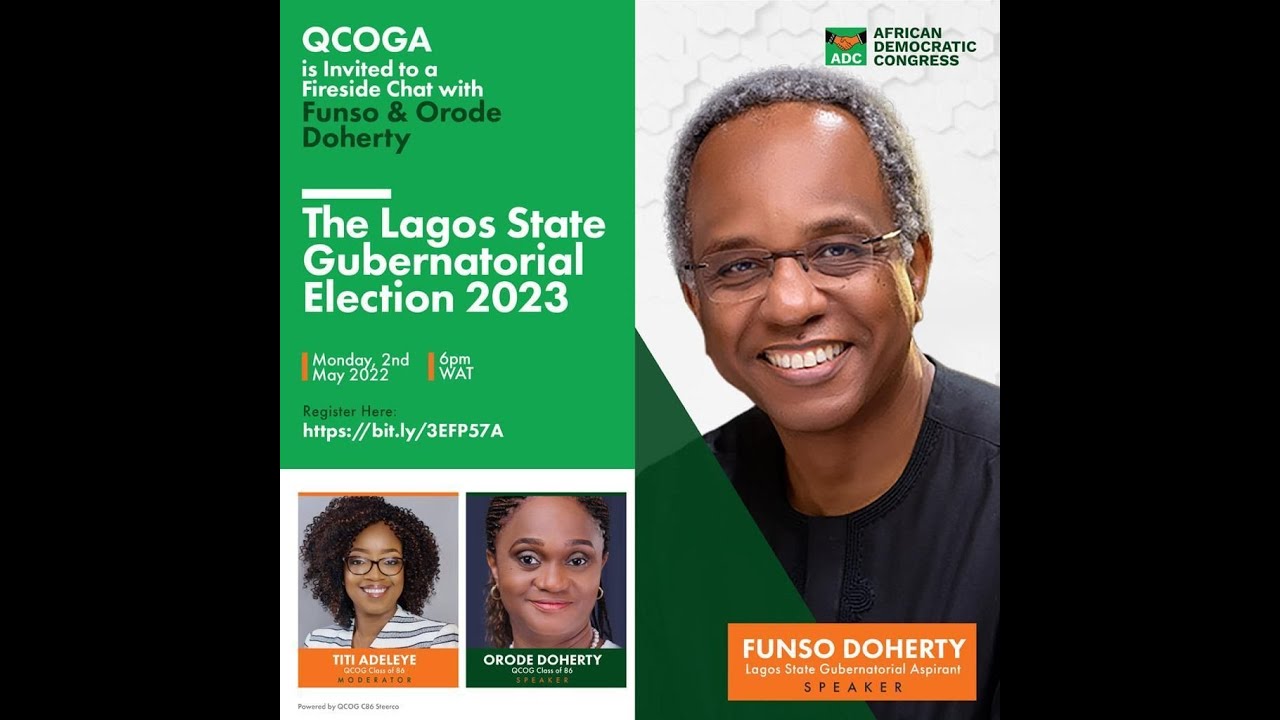 QCOGA Fireside chat with Funso Doherty, then ADC Lagos Gubernatorial ...