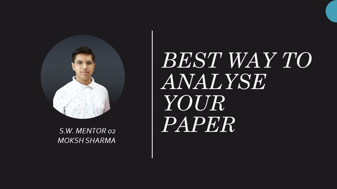 HOW TO ANALYSE YOUR PAPER? - YouTube