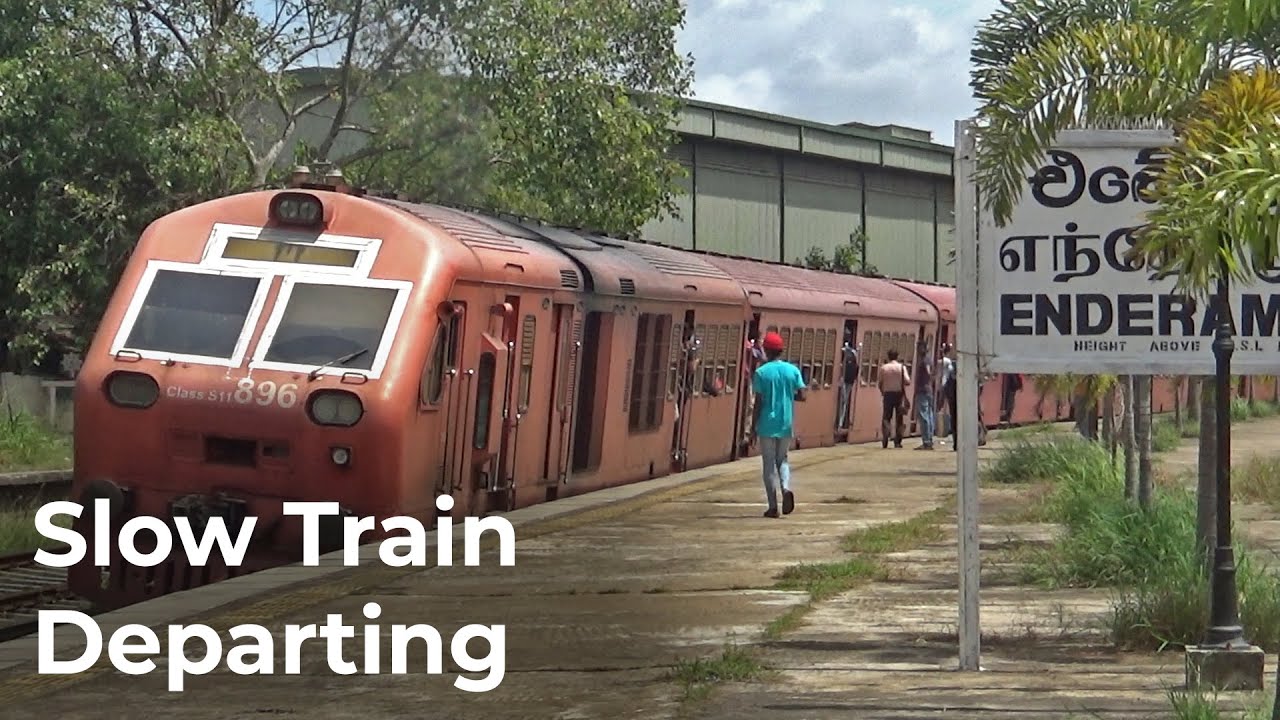 Class S11 DMU Slow Train Departing Enderamulla Railway Station in Sri ...