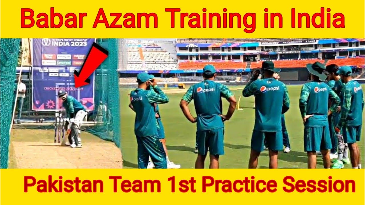 Pakistan Cricket Team First Training Session In Hyderabad India | Warm ...