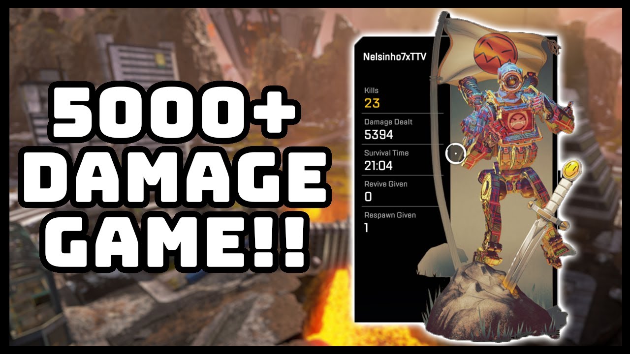 5k DAMAGE IN ONE GAME?! MY NEW DAMAGE PERSONAL RECORD!!! -Apex Legends ...