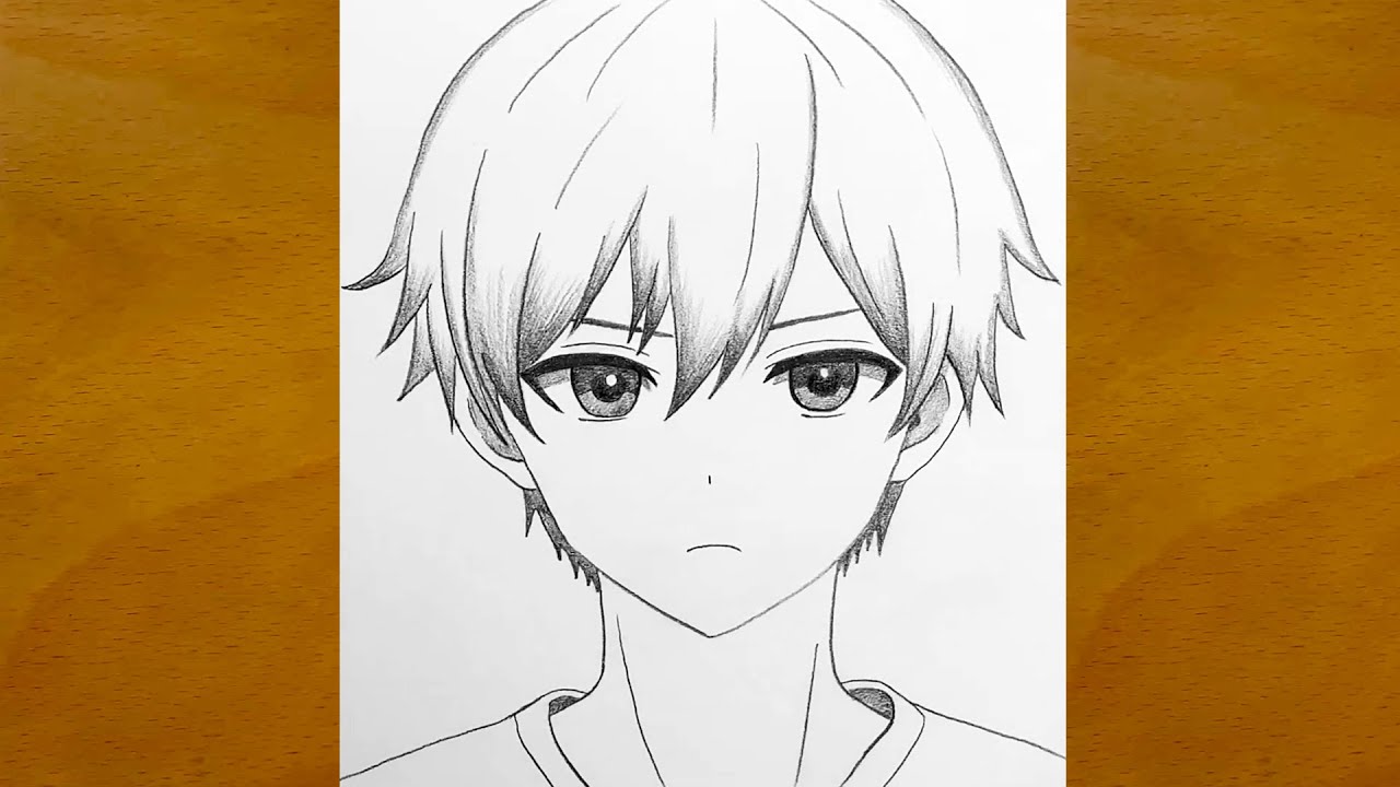 Anime Boy Sketch || How to Draw Anime Characters Step by Step ...