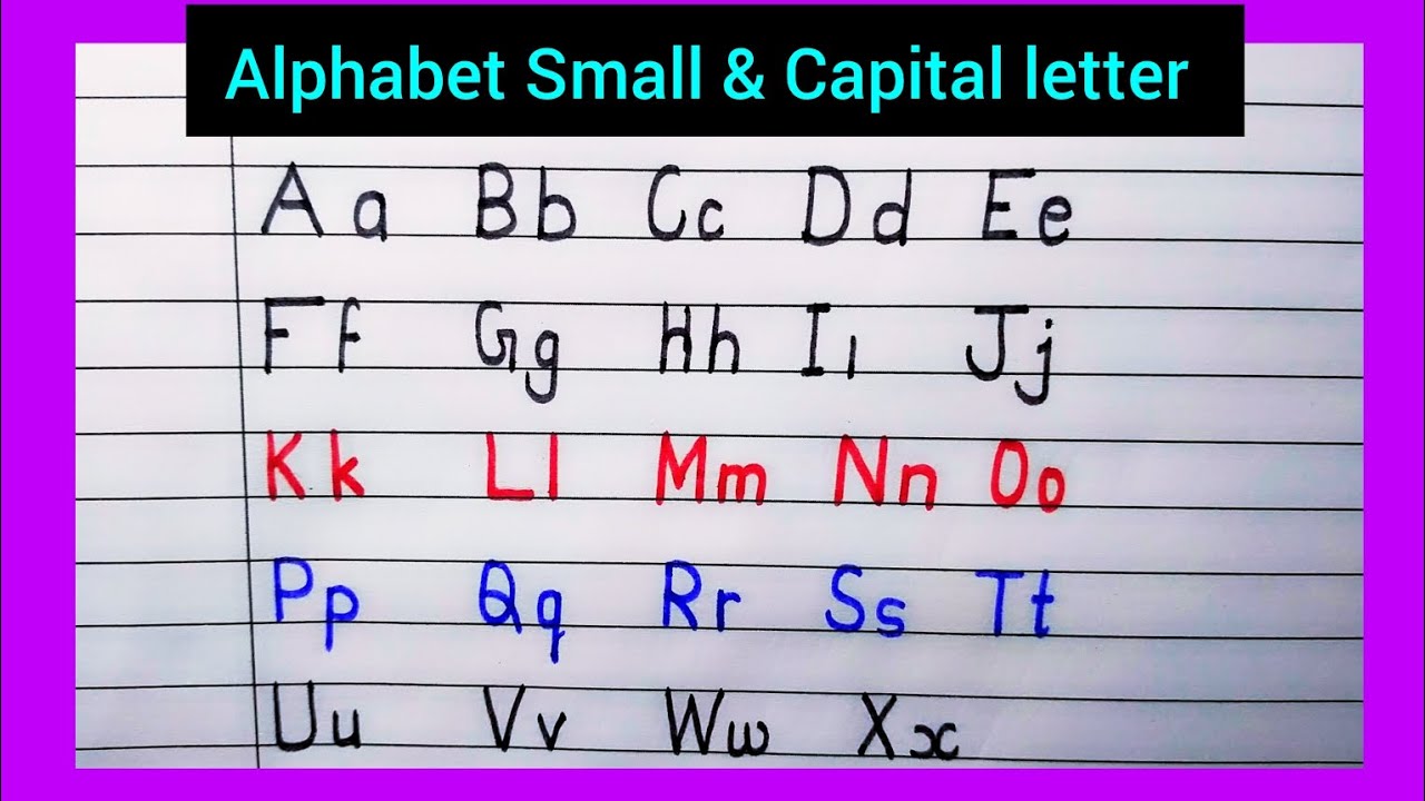 Alphabet Small and Capital letters | English alphabets | handwriting ...