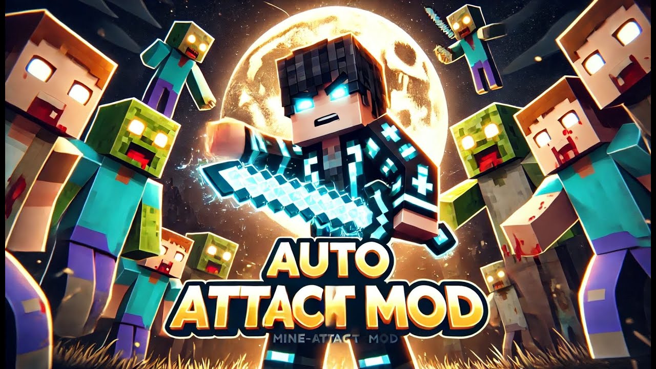 Minecraft Auto Attack Mod! 🗡️ Destroy Mobs - YouTube