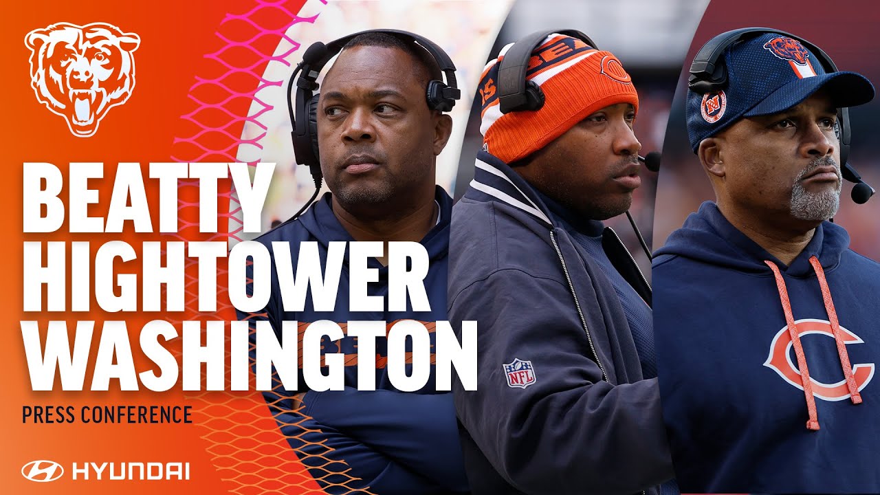Beatty, Hightower, Washington on Week 18 matchup | Chicago Bears - YouTube