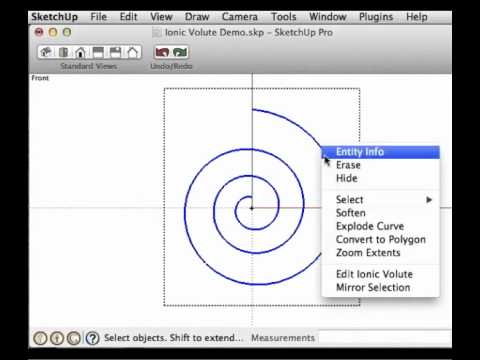Draw and Edit an Ionic Volute Interactively - YouTube