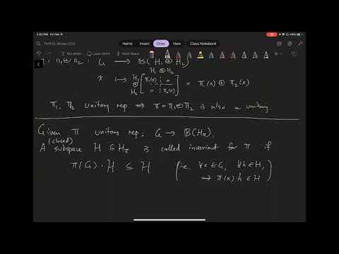 Abstract Harmonic Analysis - Lecture 12 part 2 - YouTube