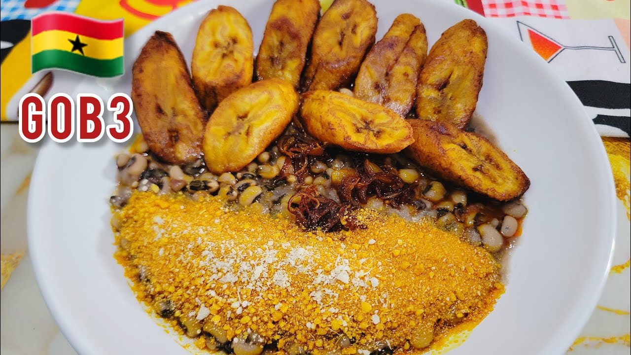 How to make the Easy Delicious Yor ke Gari/Beans and Gari with Plantain ...