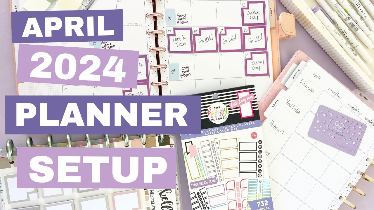 April 2024 Planner Setup | Happy Planner Setup | Catchall & Social ...
