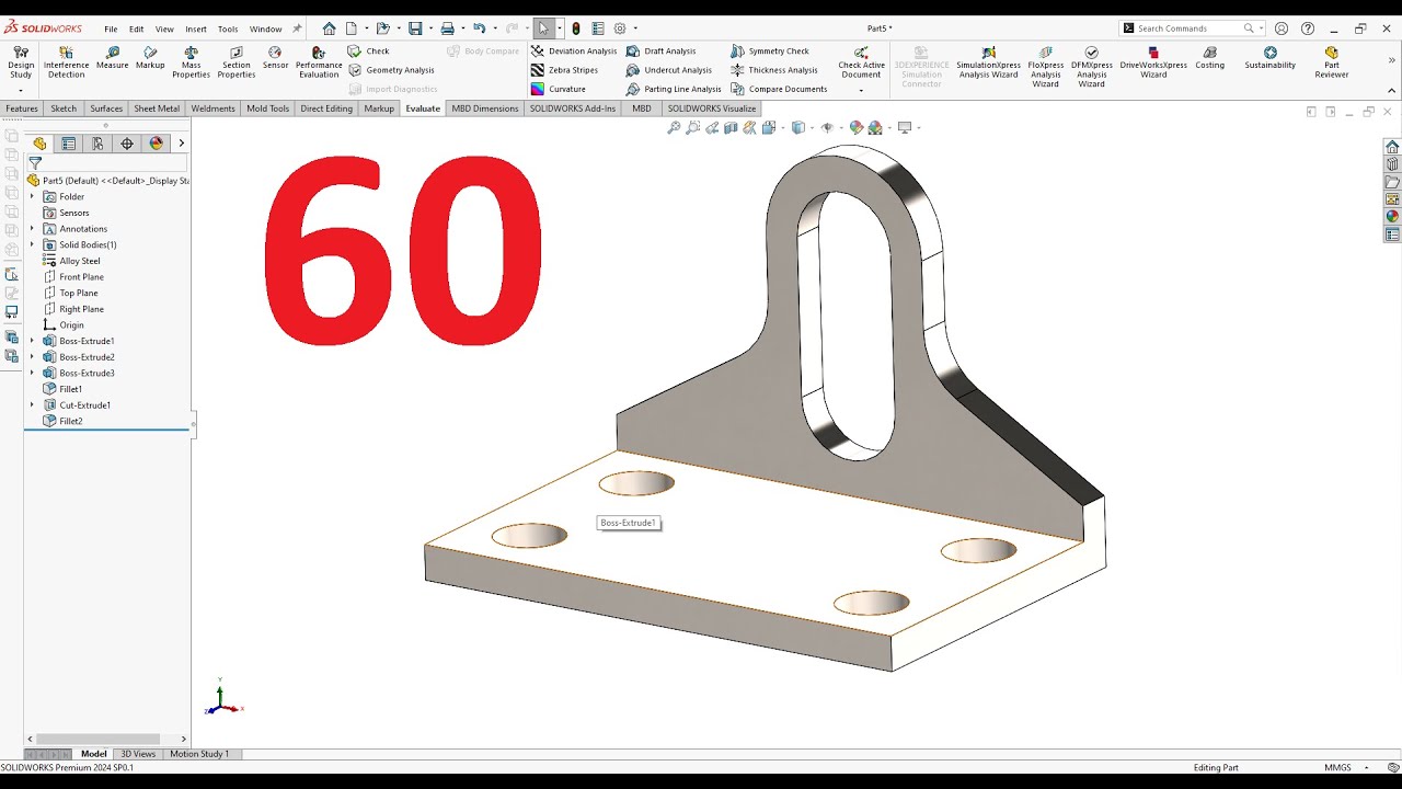 تمارين علي سوليدووركس 2024 || تمرين رقم 60- Solidworks Exercise 60 - YouTube