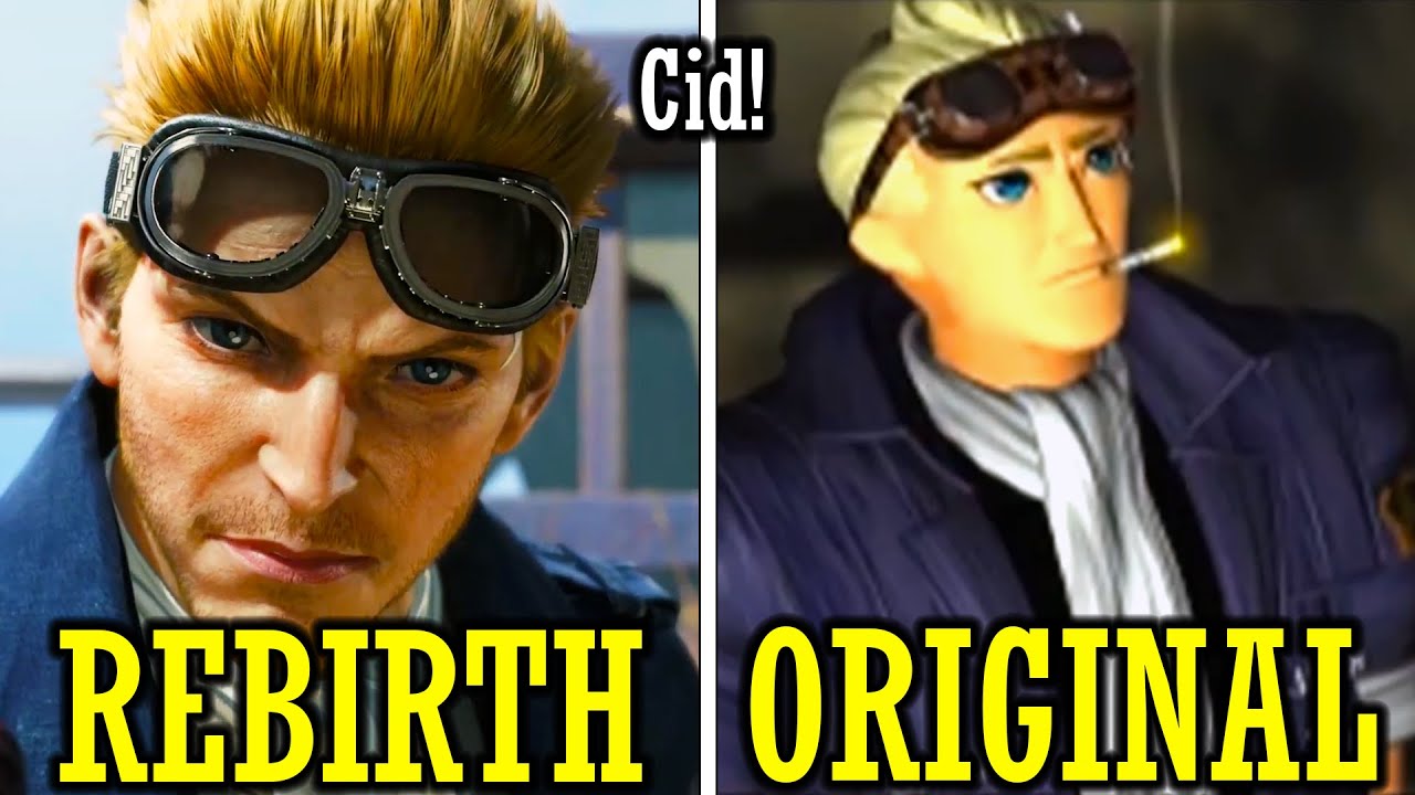 Final Fantasy 7 Rebirth Comparison vs. Original - Cid Highwind! - YouTube